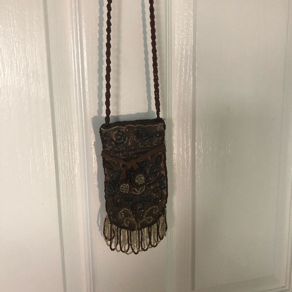 Bags | Vintage Small Beaded Purse Super Cute Boho Style | Poshmark